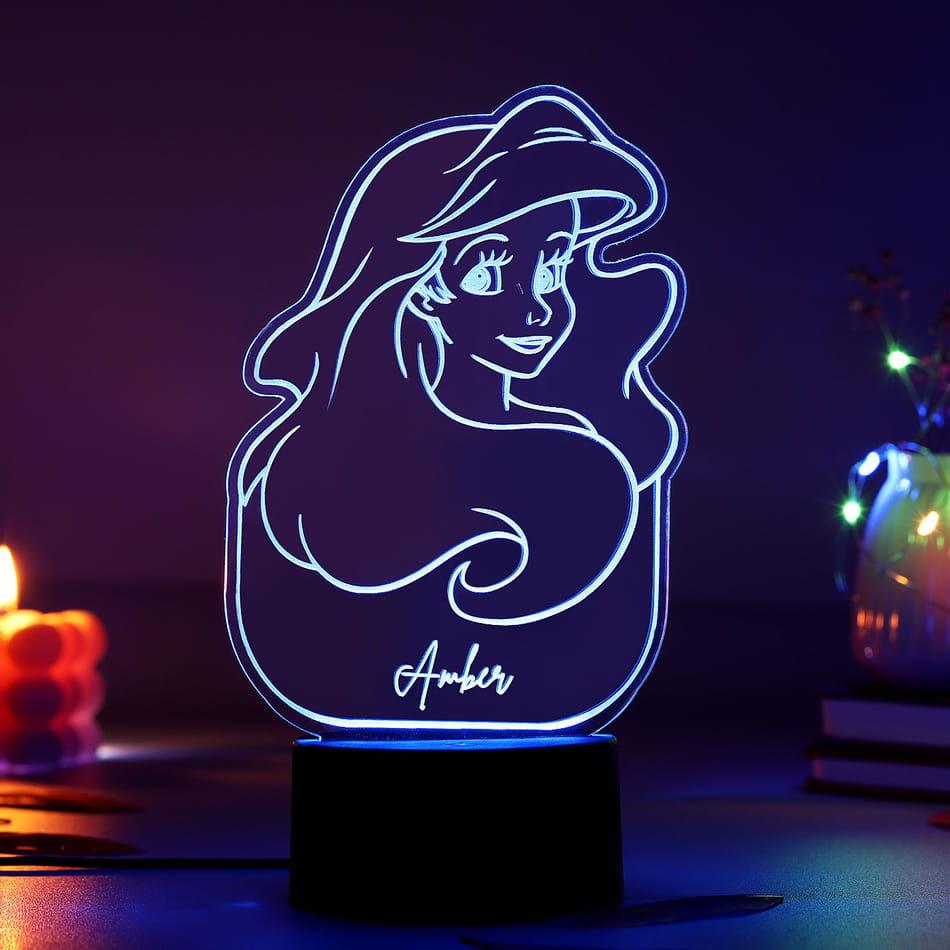 Disney Ariel Led Battery Lamp Disney Princess Little Mermaid Deluxe