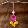 Beautiful Pink Lumba Rakhi with Yellow Pom Poms Bangle Size 2.4 Inches ...
