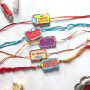 Buy/Send Cute And Funny Message Rakhis - Set Of 5 Online | IGP | JVS1301140