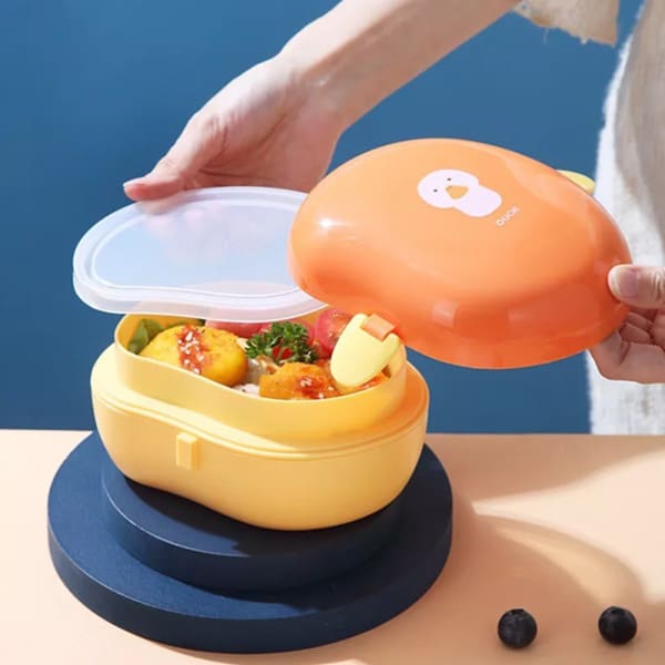 Buy/Send 2-Layered Lunch Box - Plastic - Orange - Single Piece Online ...