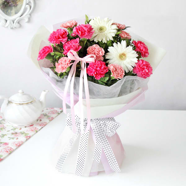 Order Arrangement of Carnations & Gerberas Online at Best Price, Free ...