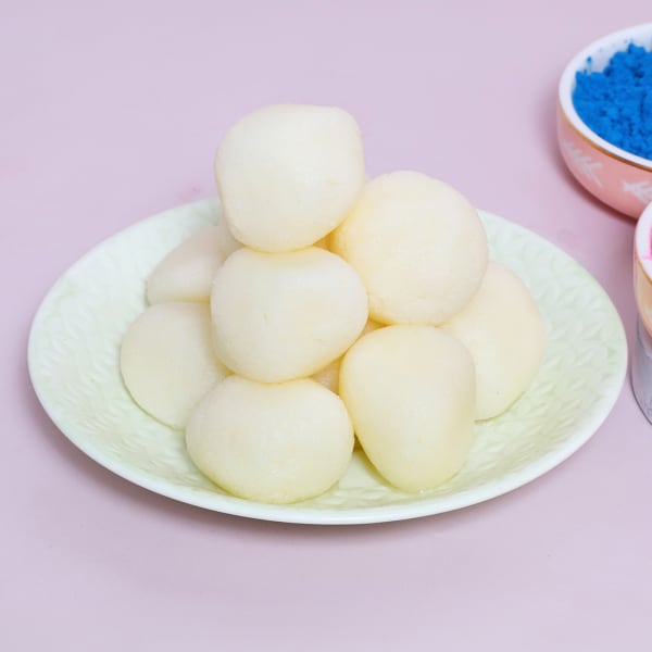 Assorted Organic Holi Gulal with Rasgulla: Gift/Send Holi Gifts Online ...