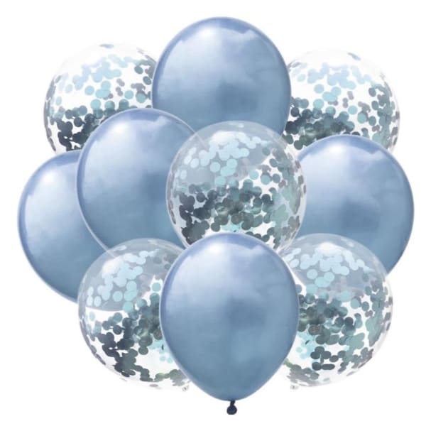 Buy/Send Balloons Confetti Light Blue Set Of 10 Online | IGP | JVS1217661