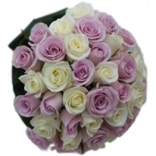 Buy/Send Bridal White and Lilac Roses bouquet Online | IGP | NID1315173