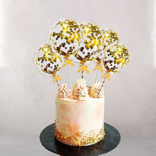 Buy/Send Cake Topper Glitter Balloons Set Of 5 Online | IGP | JVS1218321