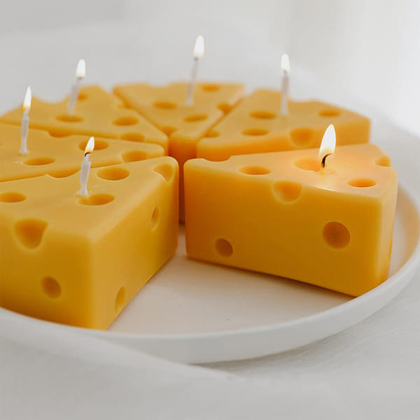 Buy/Send Cheese Shaped Candle - Single Piece Online | IGP | JVS1266726