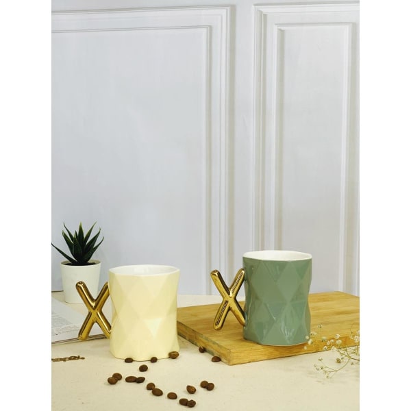 Buy/Send Coffee Mug X Shaped Handle Ceramic 350ml Online | IGP | JVS1235180