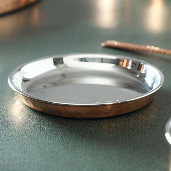 Copper Thali Set: Gift/Send Home and Living Gifts Online J11106831 |IGP.com