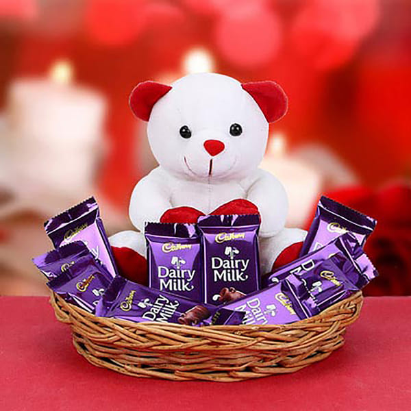 Dairy Love Basket: Gift/Send Valentine's Day Gifts Online JVS1202563 ...