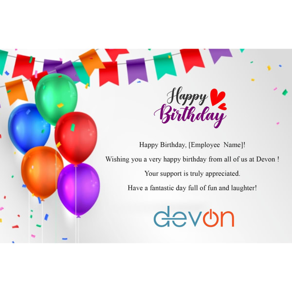 Buy/Send DEVON SOFTWARE Employee Greeting Card -1 Online | IGP | JVS1285092
