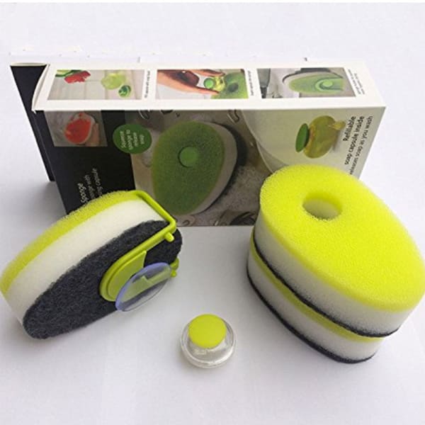 Buy/Send Dishwashing Scouring Sponge With Soap Dispensing Capsule ...
