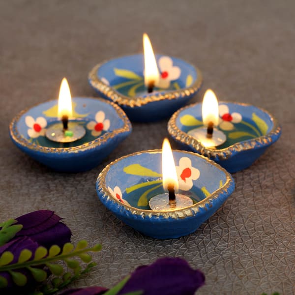 Diya with Almonds in Gift Box: Gift/Send Diwali Gifts Online J11103518 ...