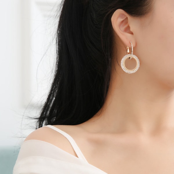 Buy/Send Earrings Hoop Loop Diamond And Gold Juju Joy Online | IGP ...