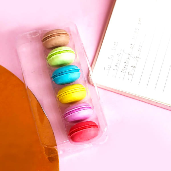 Buy/Send Erasers Macroon Set Of 6 Online | IGP | JVS1252938