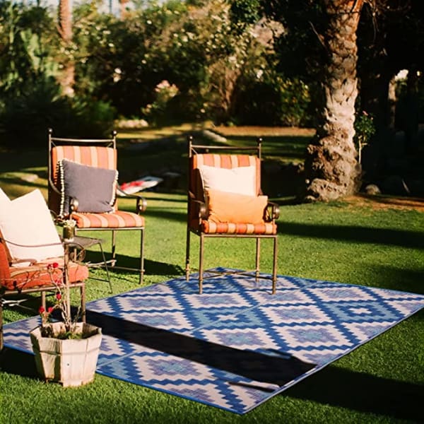 Buy/Send Floor Mat - Geometric - Zig Zag - Blue - Single Piece Online ...