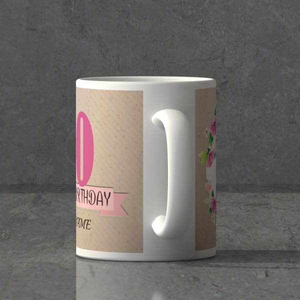 Flower Frame Personalized Birthday Mug: Gift/Send Home and Living Gifts ...