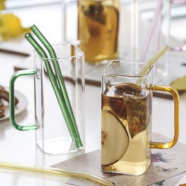Buy/Send Glass Sipper - Handle And Straw - Transparent - Single Piece ...