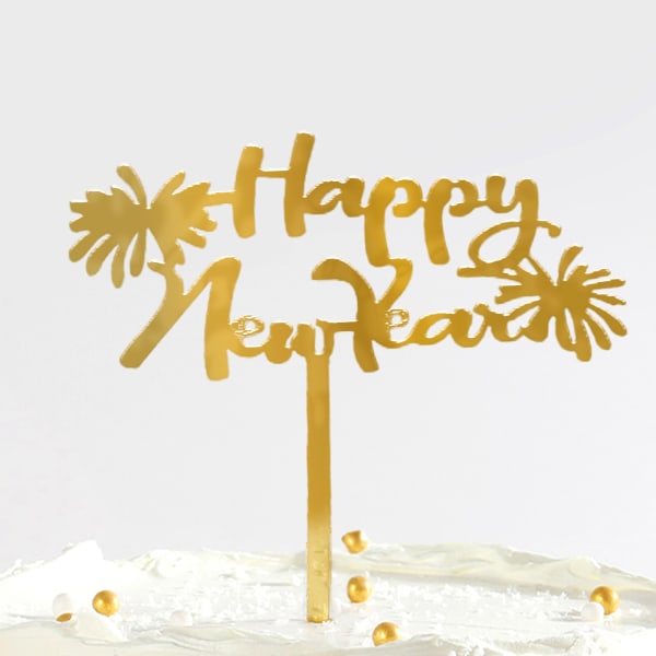 Gold New Year Tag: Gift/Send Addons Gifts Online JVS1272077 |IGP.com