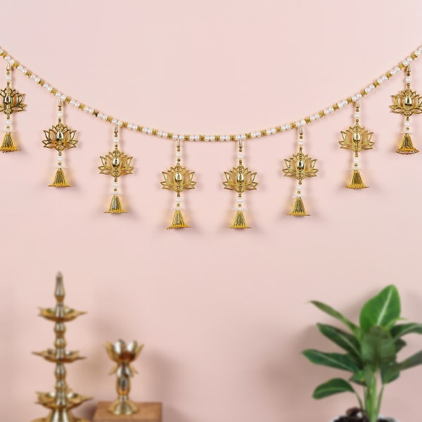 Buy/Send Golden Lotus and Bell Toran Online | IGP | JVS1360082