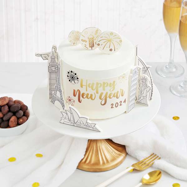 Buy/Send Happy New Year 2025 Cake 500 Gm Online | IGP | JVS1271681