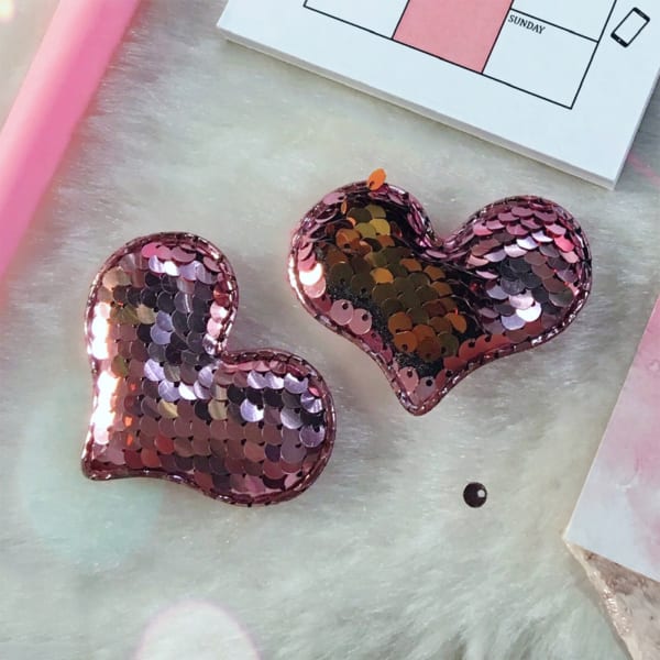 Buy/Send Heart Bling Iron On Patches Set Of 2 Online | IGP | JVS1267534