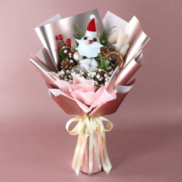 Hello Santa Flower Bouquet: Gift/Send Singapore Gifts Online JVS1270392 ...