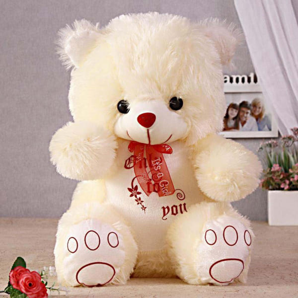 Buy/Send Huggable Cream Teddy Bear Online | IGP | JVS1190091