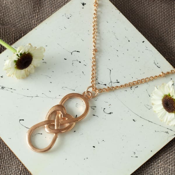 Infinity Heart Rose Gold Finish Pendant: Gift/Send Jewellery Gifts ...