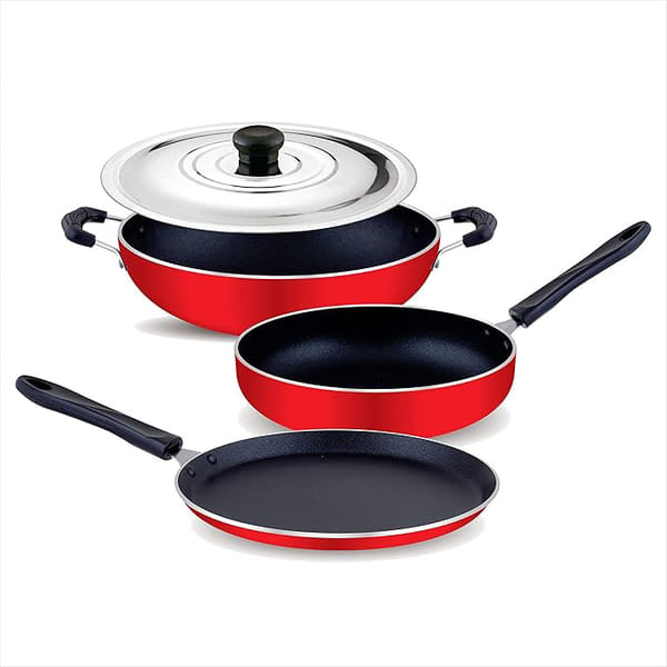 Buy/Send Jaipan 4pcs Gift Set Gold Series (Kadhai + Dosa Tawa+ Fry Pan ...