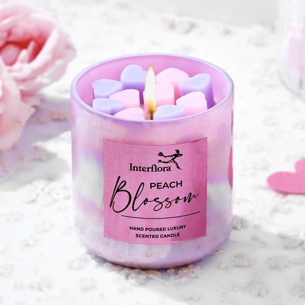 Buy/Send Luxury Peach Blossom Candle Online | IGP | JVS1203227
