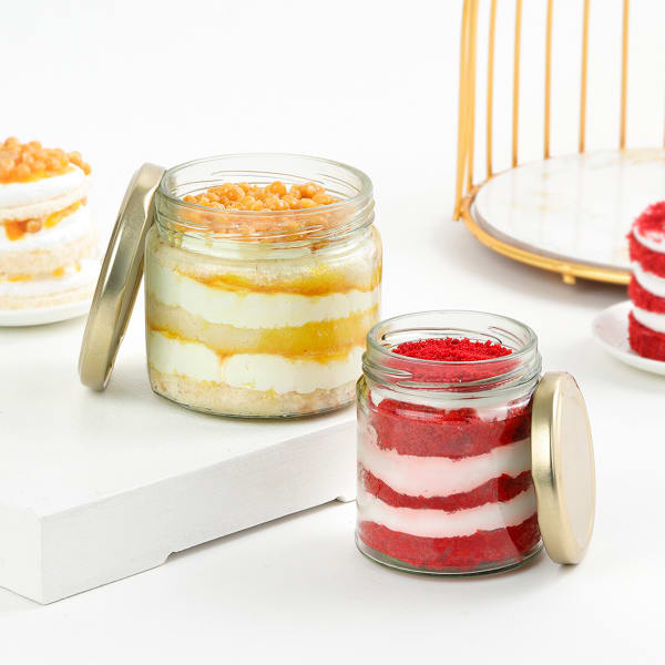 Buy/Send Max Butterscotch & Mini Red Velvet Jar Cake Combo Online | IGP ...
