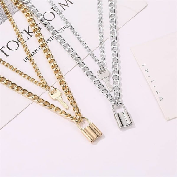 Buy/Send Necklace Lock And Key Layered Single Piece Online | IGP ...