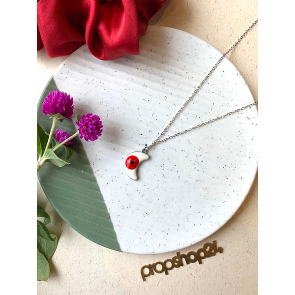 Buy/Send Necklace With Pendant Evil Eye Moon Shaped Juju Joy Online ...