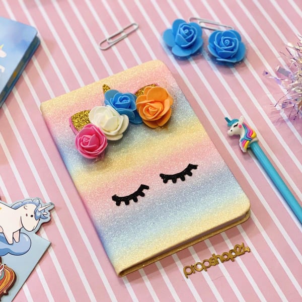 Buy/Send Notebook And Pen Set Unicorn Sparkle Online | IGP | JVS1253029