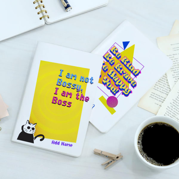Buy Send Personalized A5 Notebook Set Of 2 Online Igp Jvs1269907