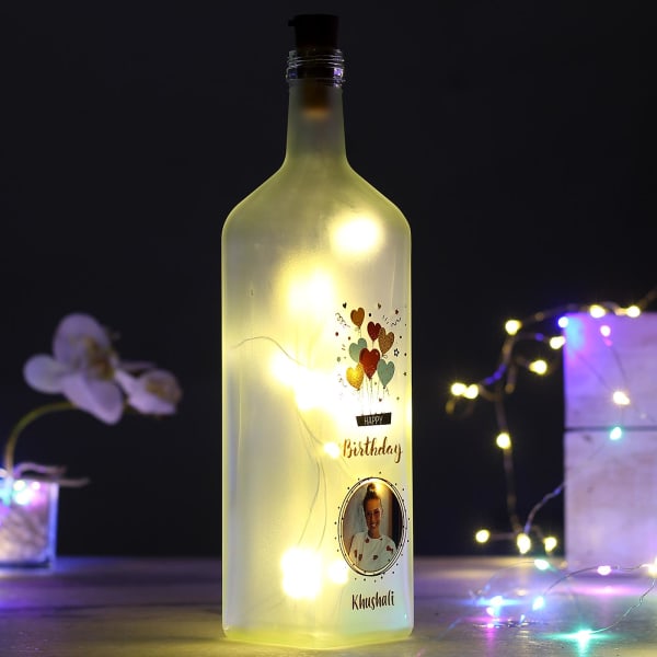Personalized Frosted LED Bottle Lamp for Birthday: Gift/Send Home and ...