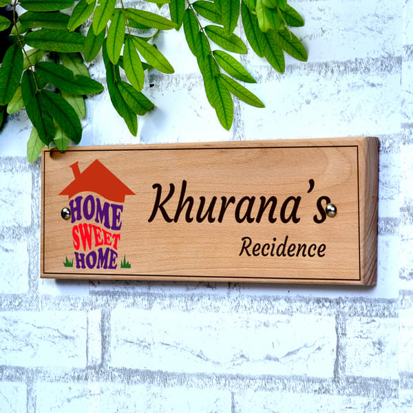 Personalized Home Sweet Home Name Plate: Gift/Send Home and Living ...