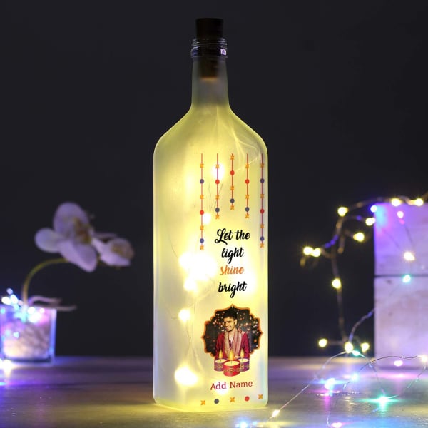 Personalized LED Bottle in Festive Light Design: Gift/Send Diwali Gifts ...