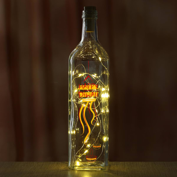Personalized LED Lite Glass Bottle: Gift/Send Diwali Gifts Online ...