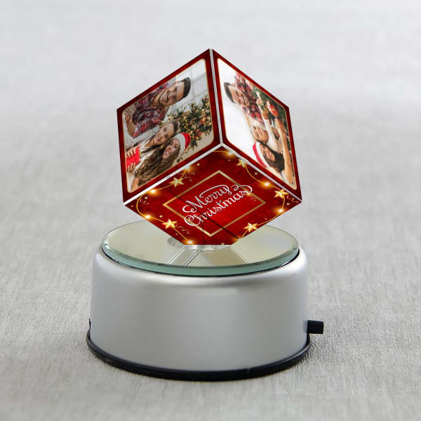 Personalized Merry Christmas LED Crystal Cube: Gift/Send Christmas ...