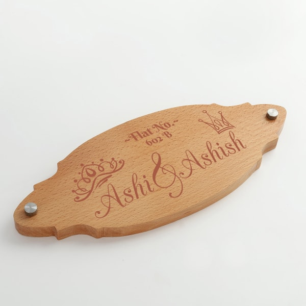 Personalized Royal Wooden Name Plate: Gift/Send Home and Living Gifts ...
