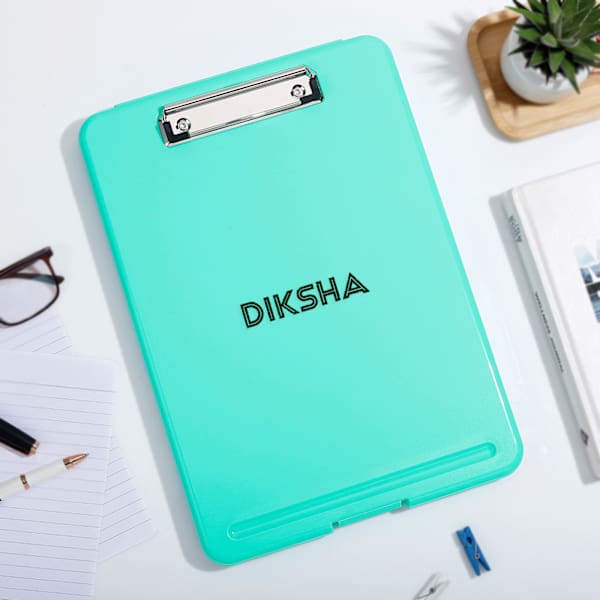 Buy/Send Personalized Writing Pad With Storage - Turquoise Online | IGP ...