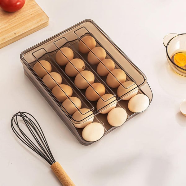 Buy/Send Plastic Egg Box 18 Grid Automatic Rolling Assorted Single ...