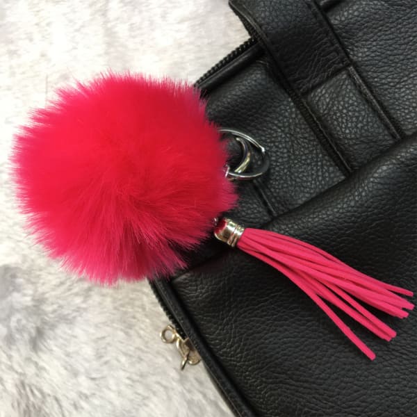 Buy/Send Pompom Keychain Hot Pink Online | IGP | JVS1267281