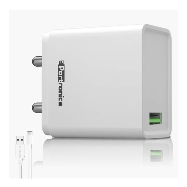 Buy/Send PORTRONICS ADAPTO ONE 3.0A SINGLE PORT ADAPTER WITH TYPE C ...