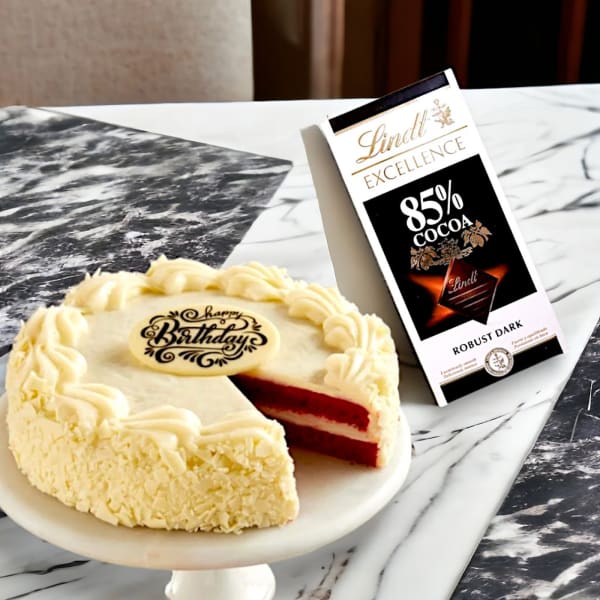 Red Velvet Cake with Lindt Bar: Gift/Send USA Gifts Online JVS1204427 ...