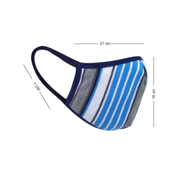 Buy/Send Reversible Cotton Face Mask Flat Dust Masks Blue And White ...