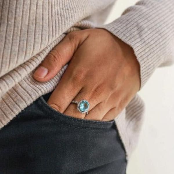 Buy/Send Ring Blue Ocean Diamond Single Piece Online | IGP | JVS1217596