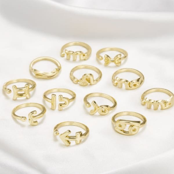 Buy/Send Rings Zodiac Sign Gold Single Piece Online | IGP | JVS1218741