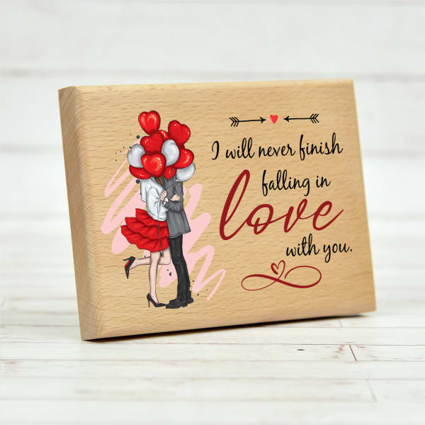 Romantic Couple Customized Wooden Frame: Gift/Send Home and Living ...